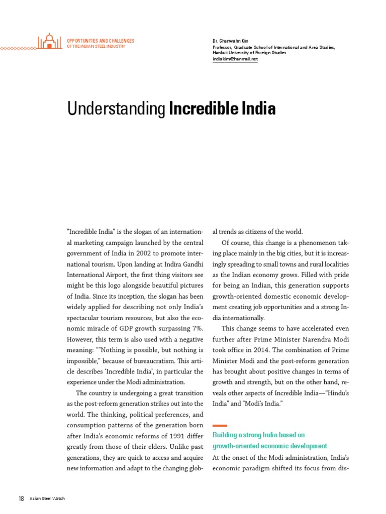 Understanding Incredible India | PDF | Narendra Modi | Bharatiya Janata ...