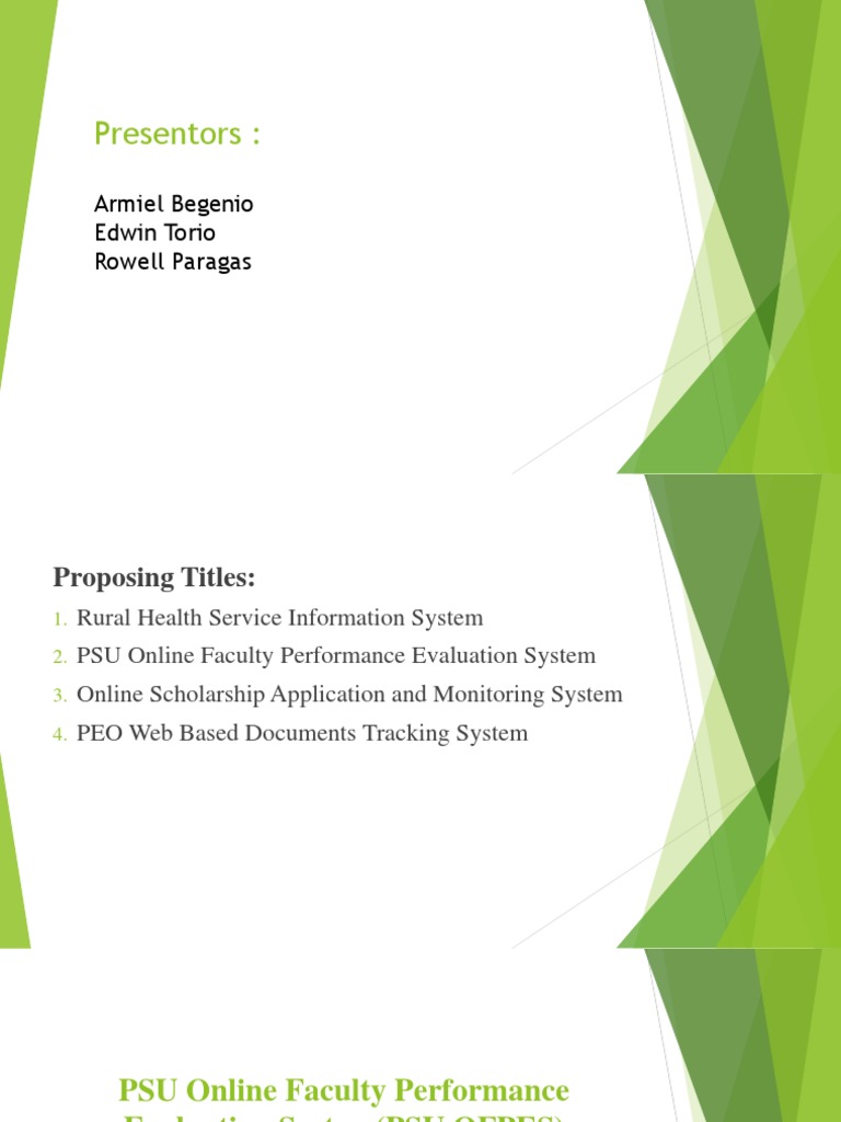 Presentors:: Armiel Begenio Edwin Torio Rowell Paragas | PDF