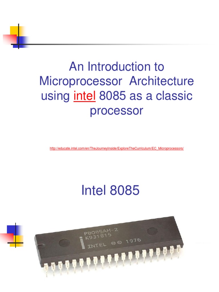 Intel 8085 Microprocessor Guide | PDF | Central Processing Unit ...