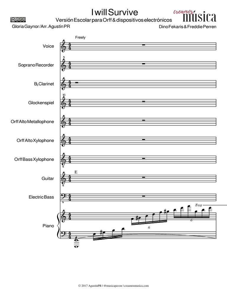 I Will Survive - Score and Parts | PDF | Performing Arts | Music Technology