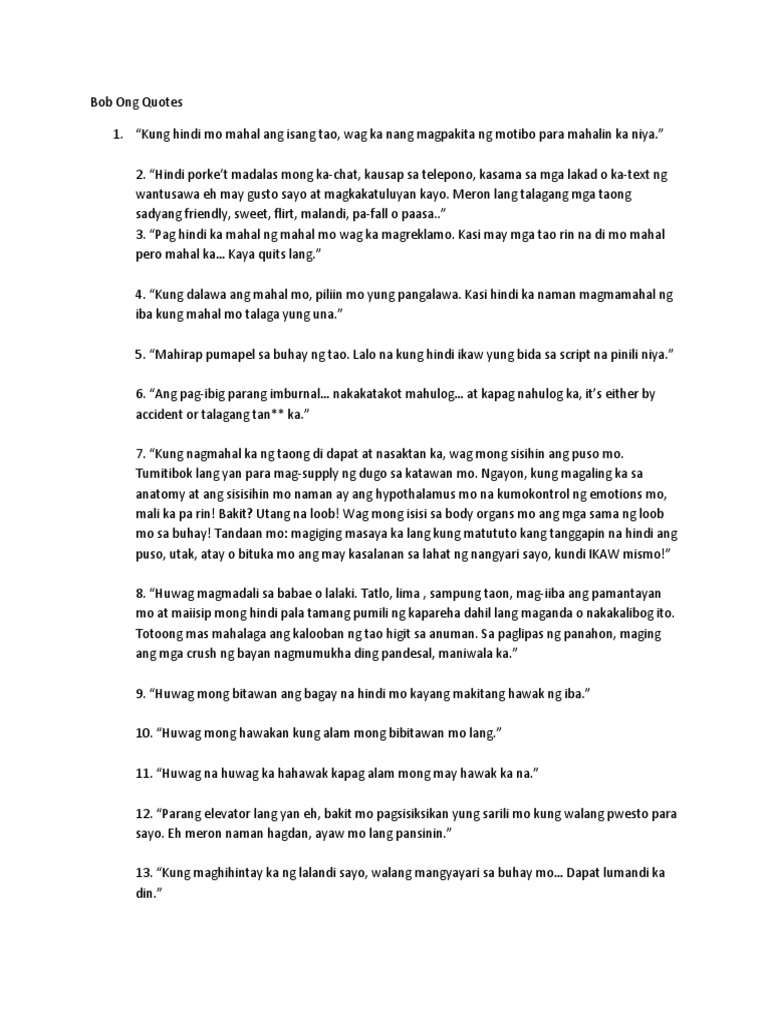 Bob Ong Quotes | PDF
