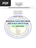 Barangay Peace and Order and Public Safety (Bpops) Plan CY-2018-2020 | PDF | Emergency ...