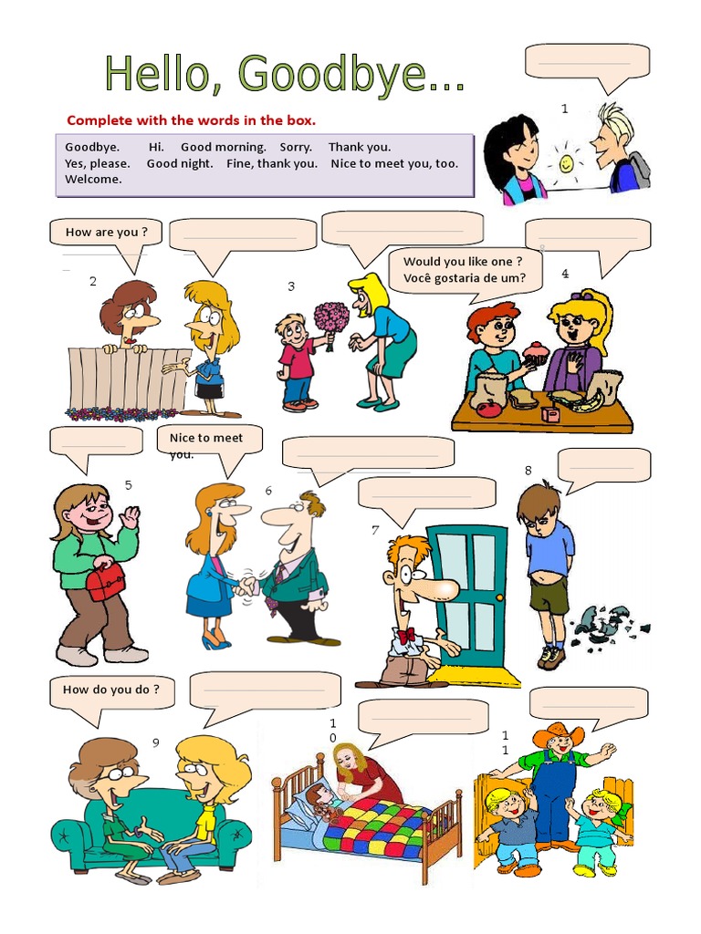 Greetings Exercises | PDF