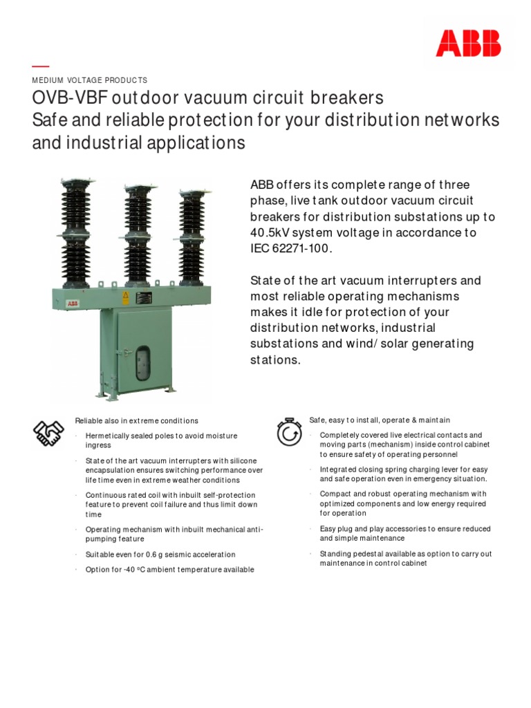 Flyer Ovb VBF 36kv 31.5ka 12 10 2017 | PDF | Electric Power Distribution | Electrical Substation