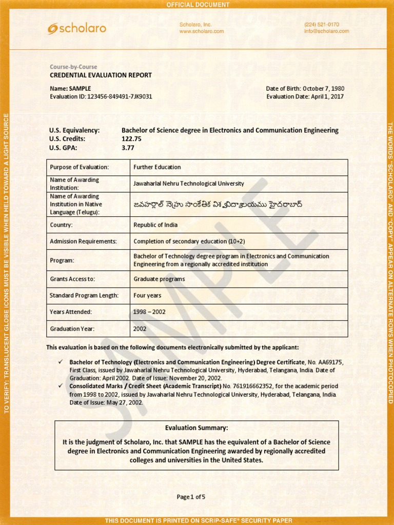 Course-by-Course: Name: SAMPLE | PDF | Academic Degree | Data Transmission