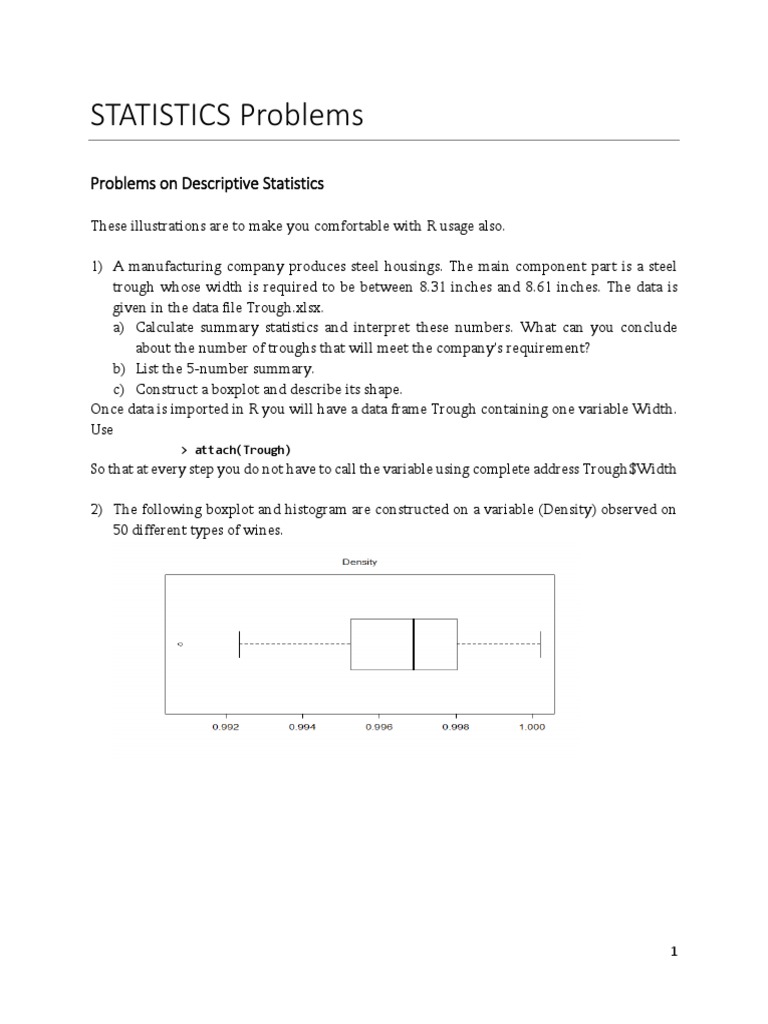 STATISTICS Problems.docx | Mean | Statistics