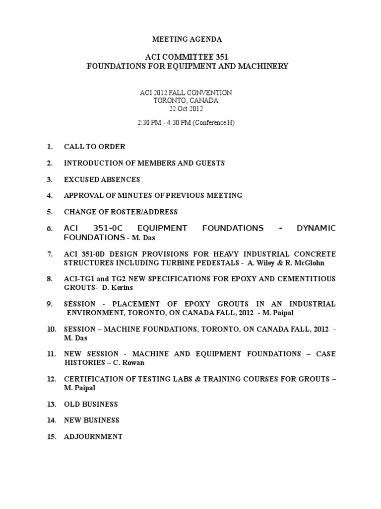 Aci Committee 351 Foundations For Equipment and Machinery | PDF ...