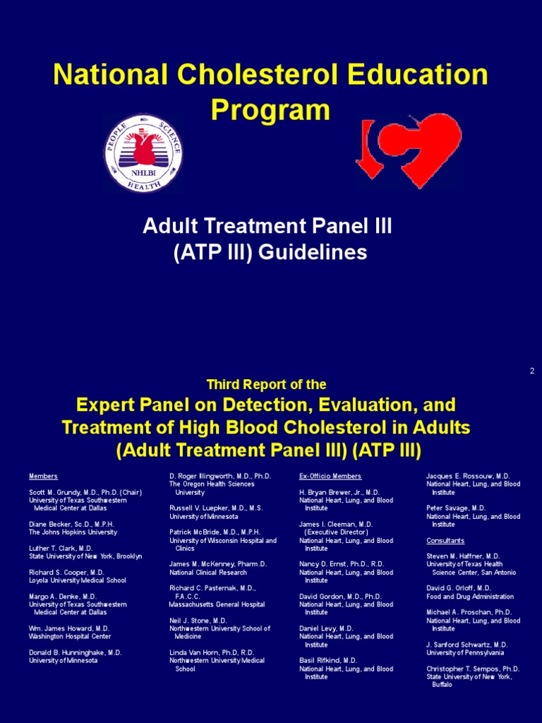 National Cholesterol Education Program: Adult Treatment Panel III (ATP ...