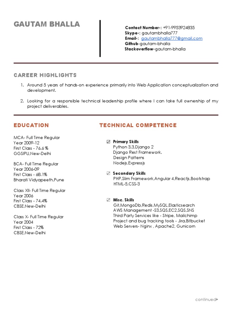 Gautam Resume PDF | PDF | Web Application | Word Press