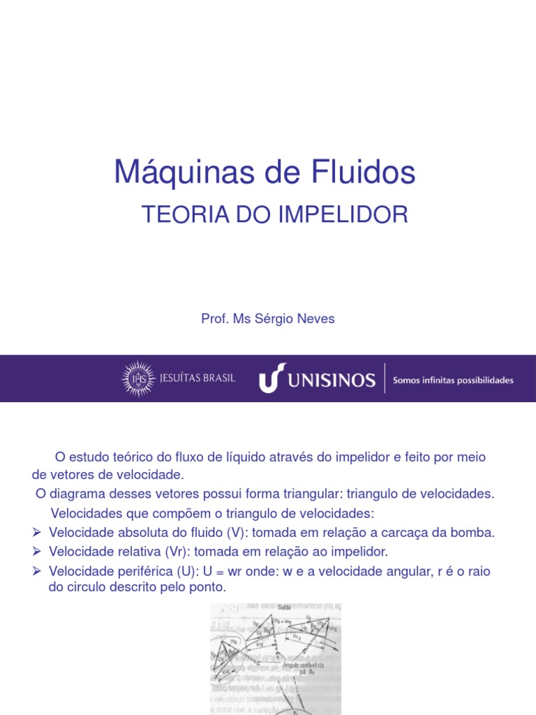 Teoria Do Impelidor | PDF | Velocidade | Quantidades físicas