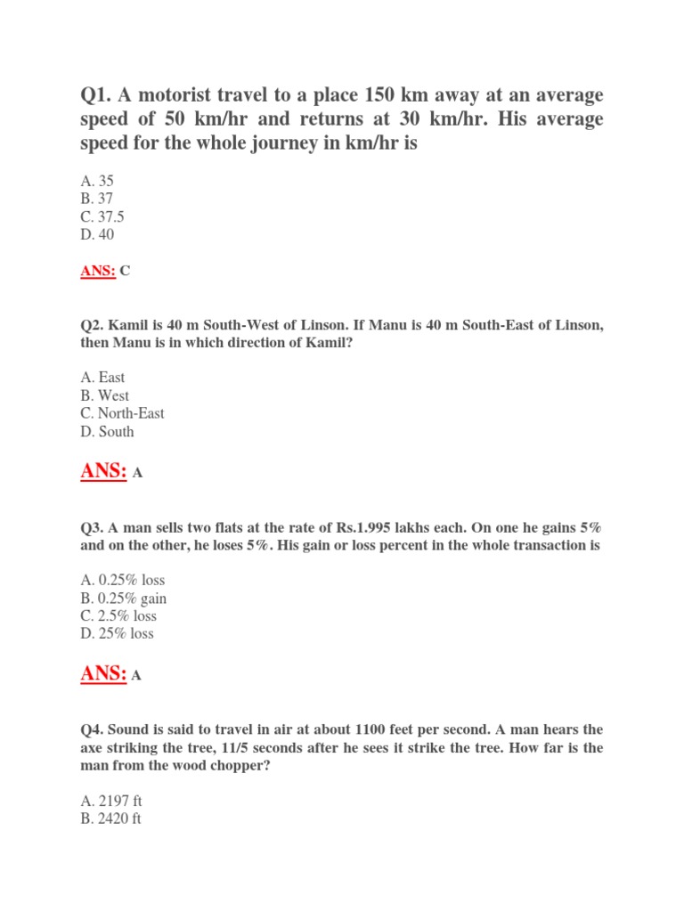 Apti | PDF | Speed | Question