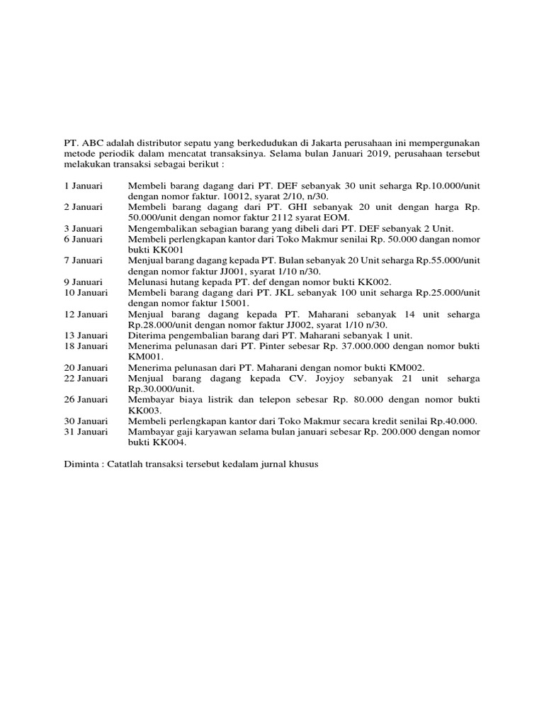 Soal Ulangan X Akl 1 | PDF
