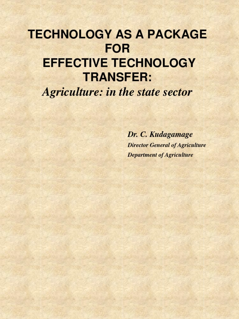 25 - Effective Technology Transfer-Final | PDF | Rice | Sugarcane