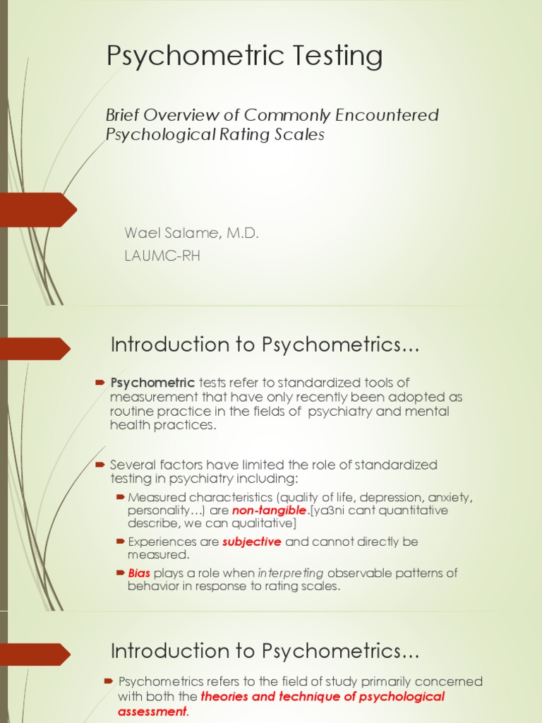 Pshychometric Testing | PDF | Psychosis | Antipsychotic