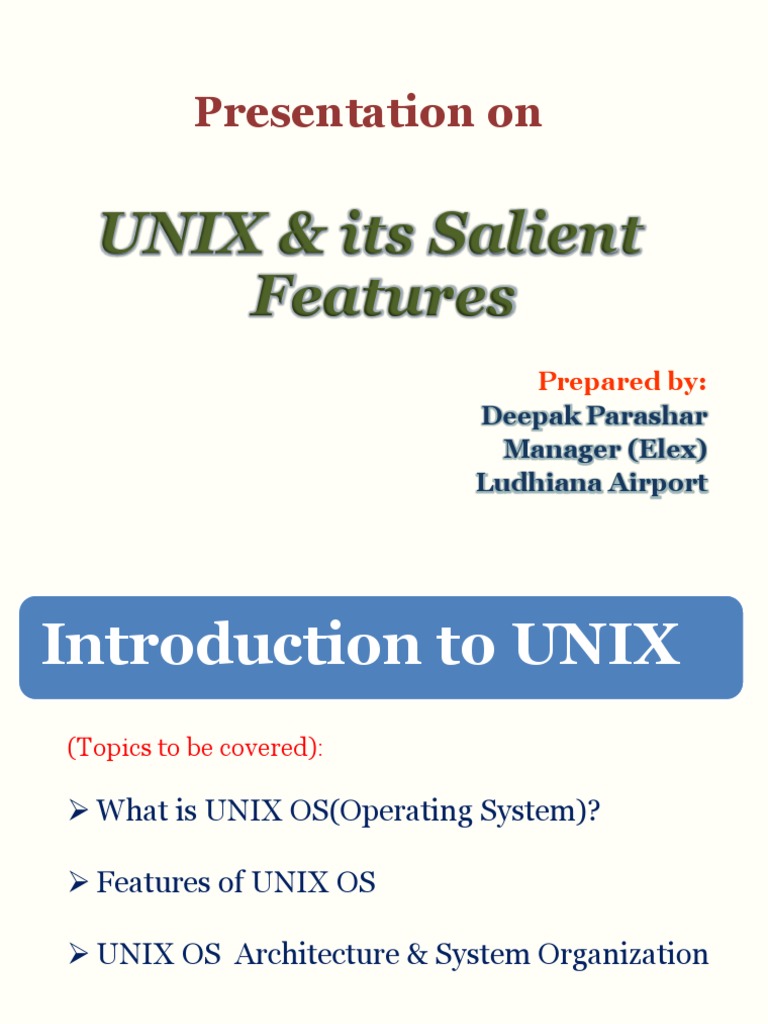 UNIX Presentation | PDF | Unix | Operating System
