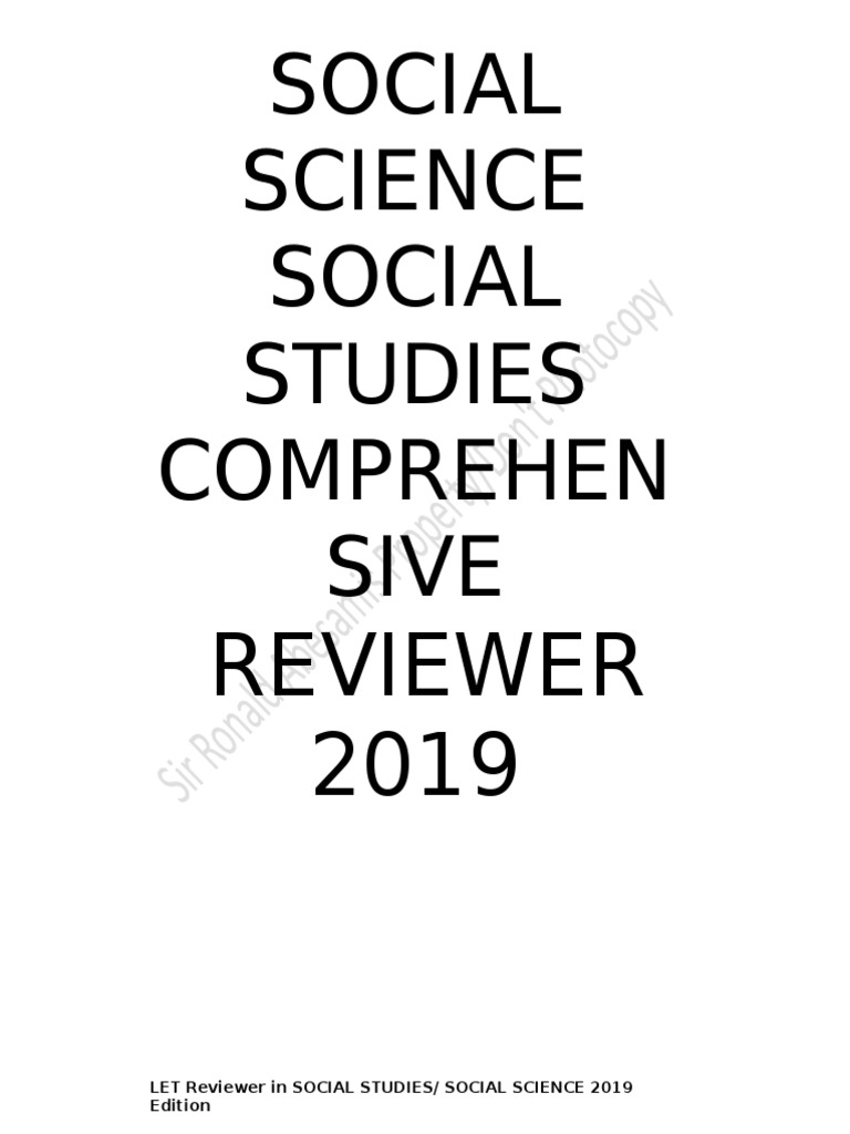 Social Studies Reviewer 2019 | PDF | President Of The Philippines ...