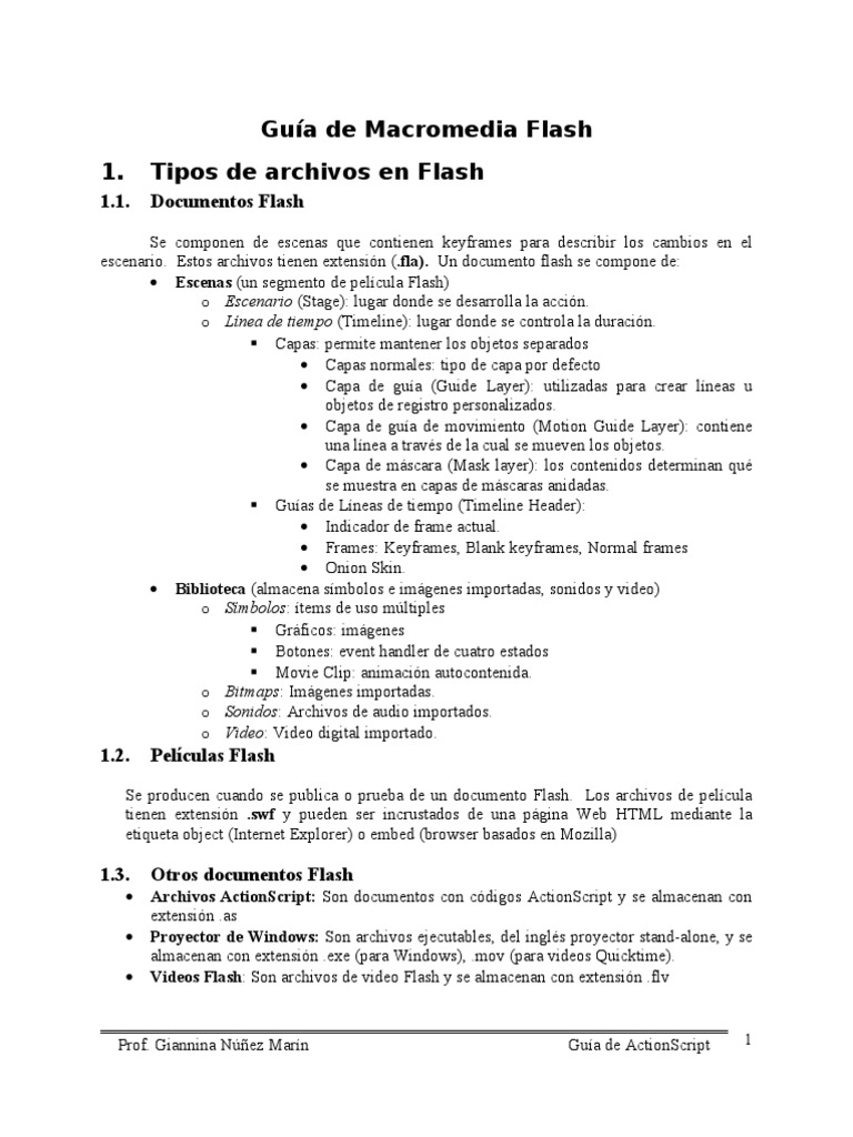 Guía de Macromedia Flash | PDF | Script de acción | Lenguaje de programación