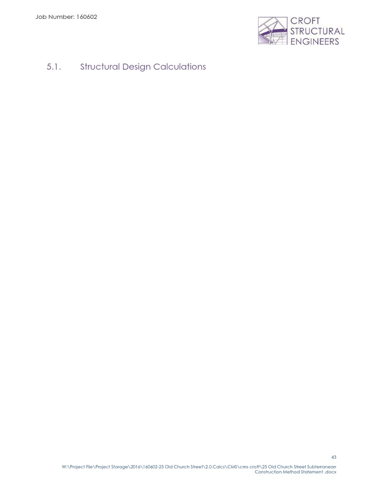 5.1. Structural Design Calculations: Job Number: 160602 | PDF | Beam ...