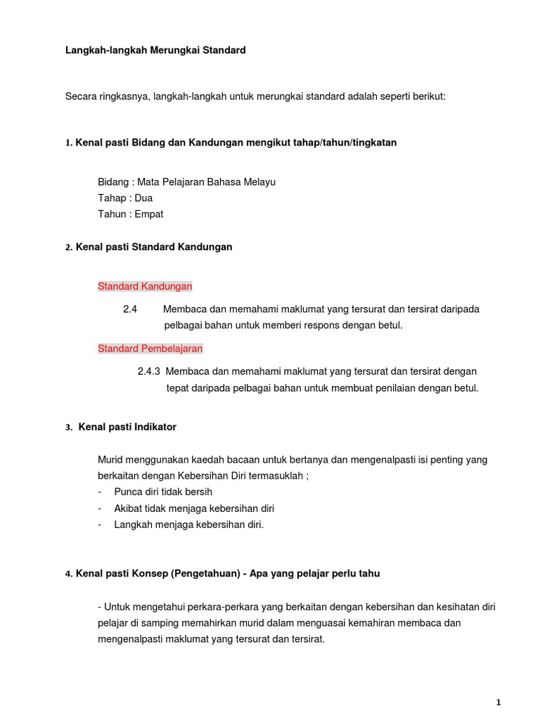 Merungkai Standard | PDF