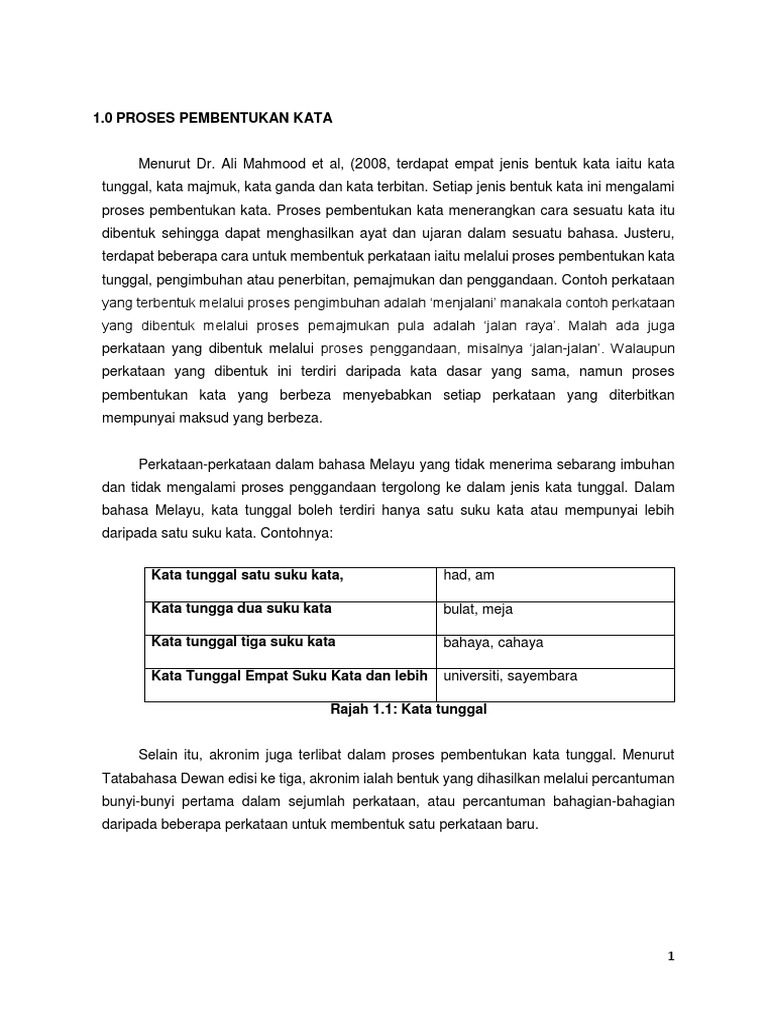 Proses Pembentukan Kata | PDF
