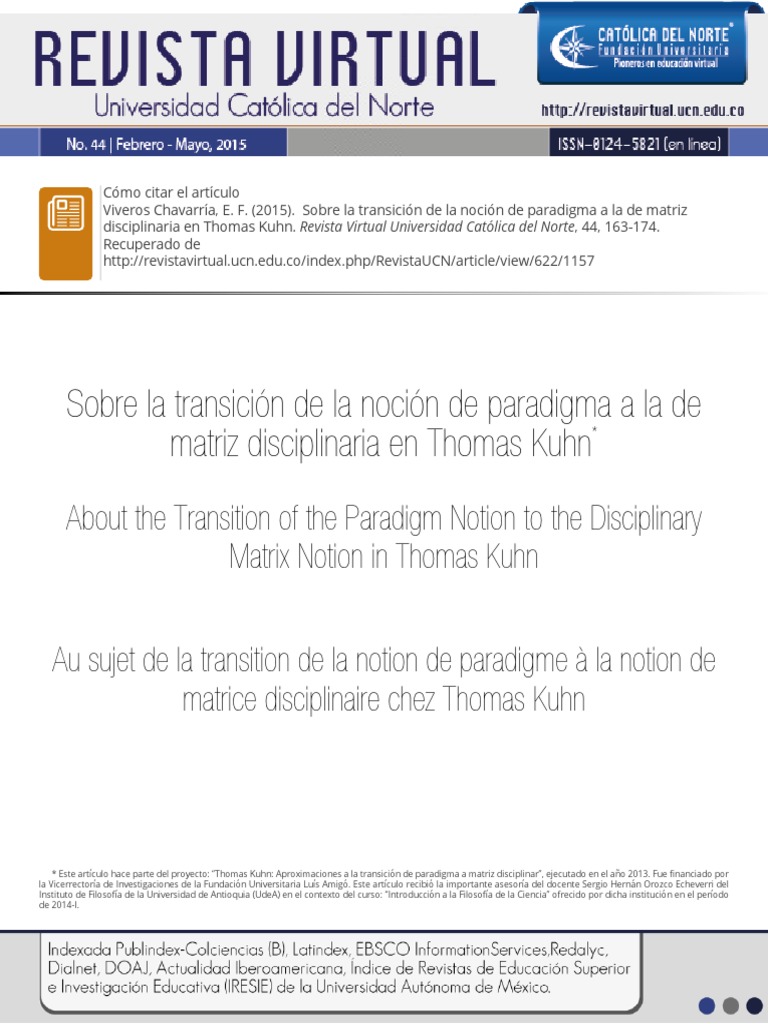 11 Del Paradigma A La Matriz Disciplinar en Kuhn | PDF | Paradigma ...