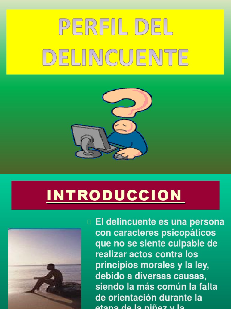 Perfil Del Delincuente | PDF | Sicología | Ciencias del comportamiento