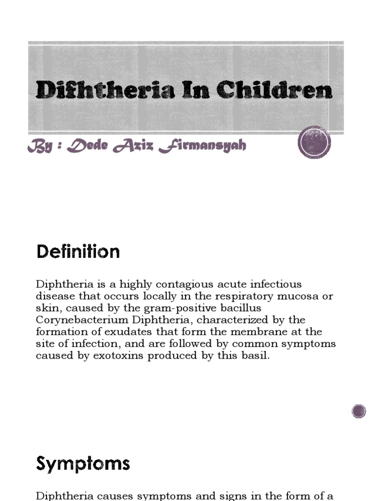 Difhtheria in Children | PDF | Microbiology | Public Health