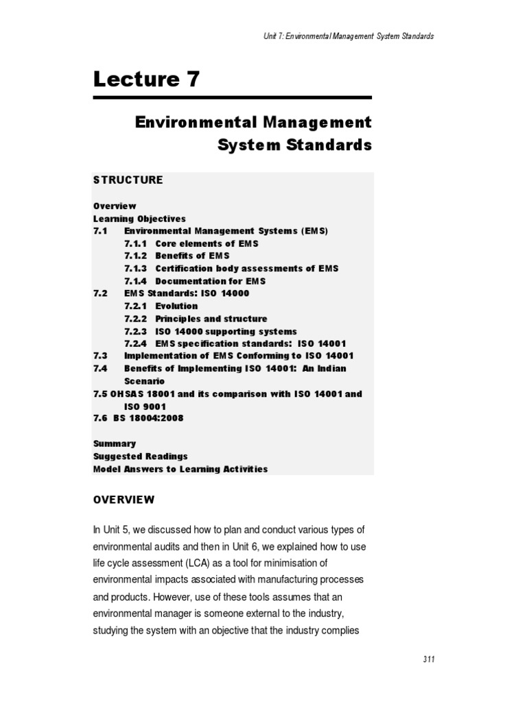 Environmental Management Standards | PDF | Life Cycle Assessment ...