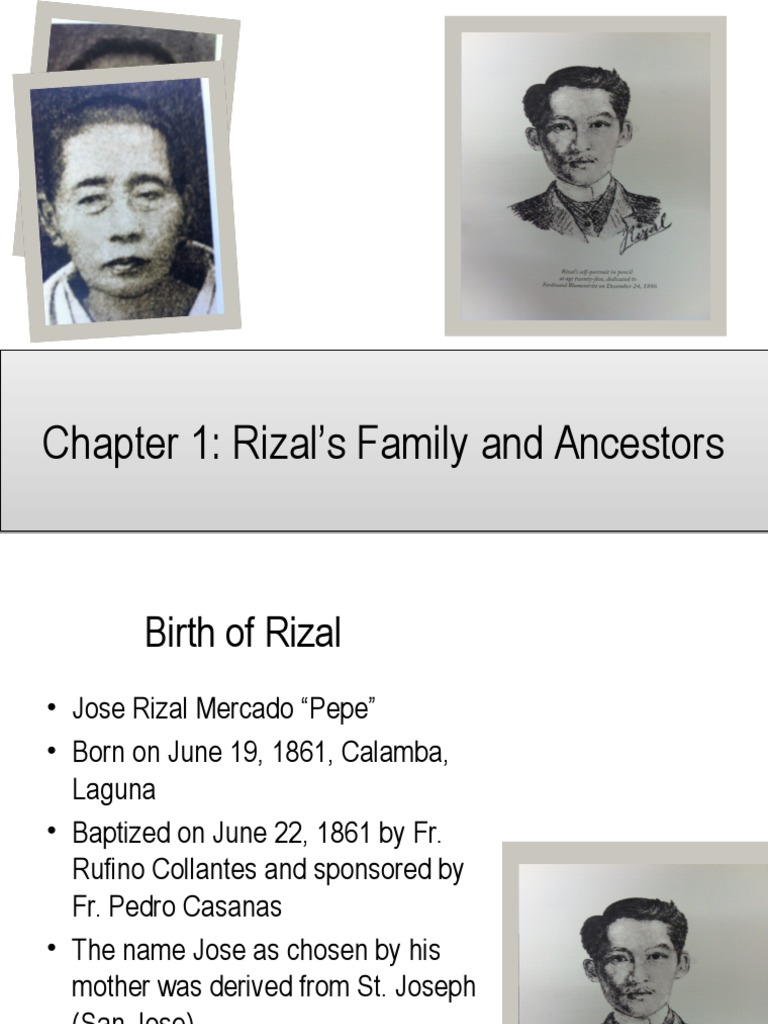 Chapter 1 Rizal's Ancestors and Family | PDF | Philippines