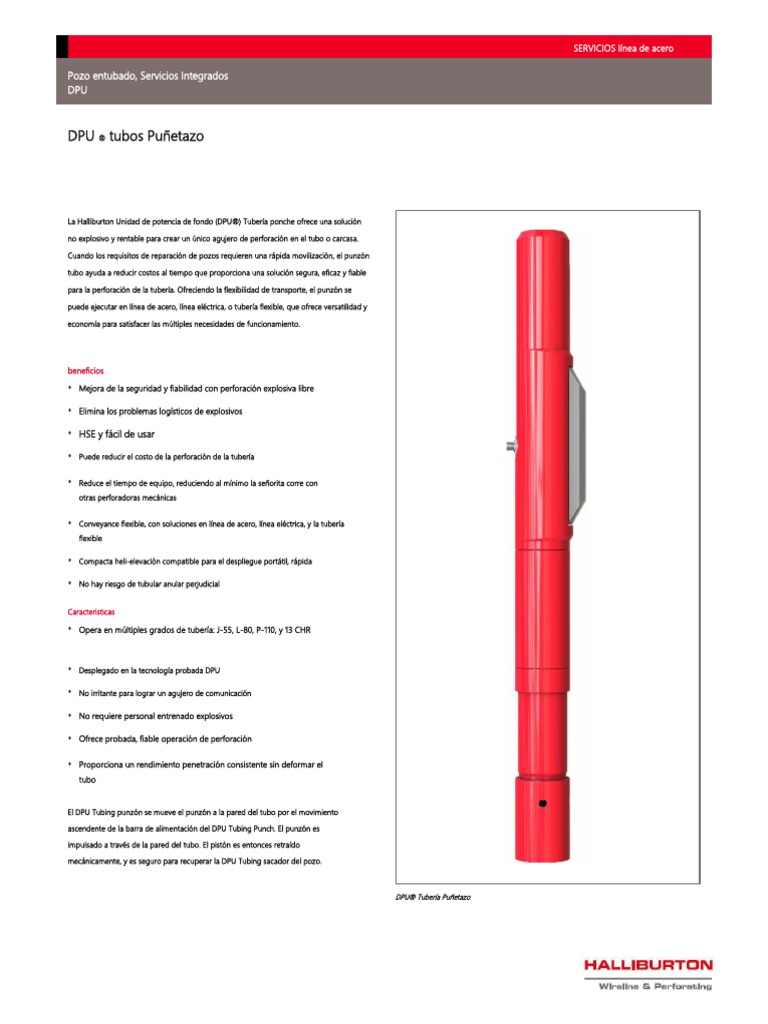 DPU Tubing Punch Slickline | PDF | Ingeniería