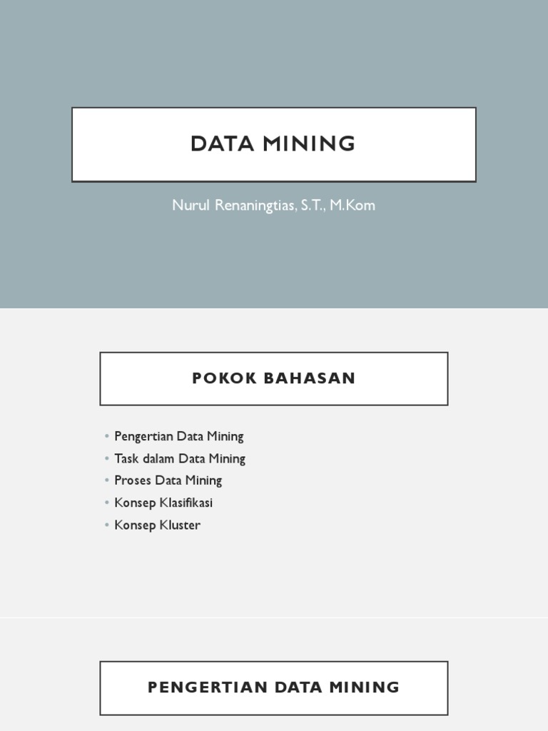 Pengenalan Data Mining | PDF