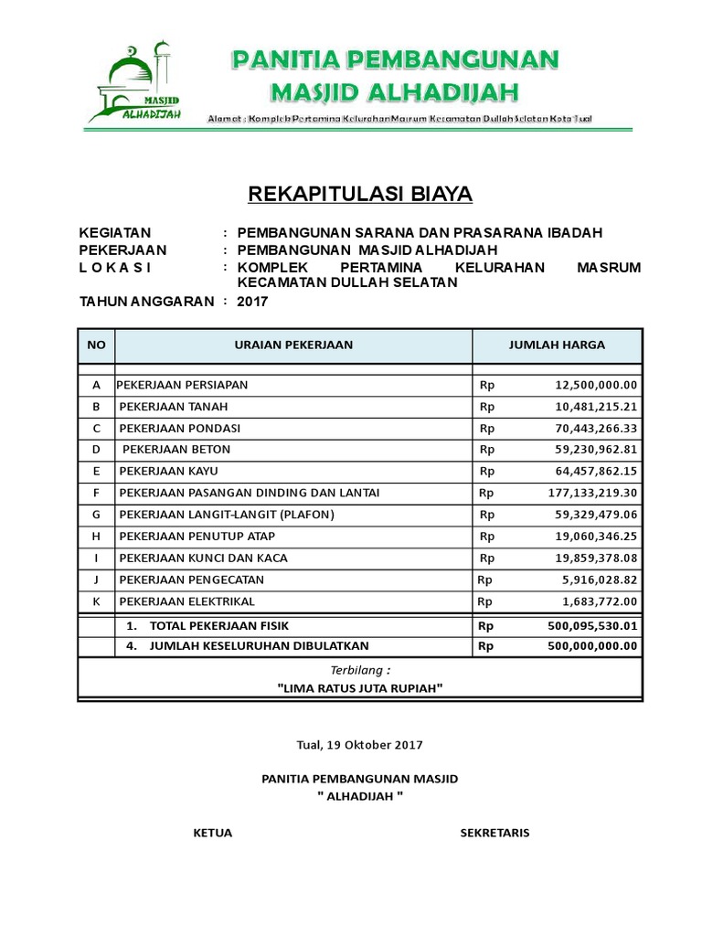 RAB Rehab Masjid Di Fair | PDF