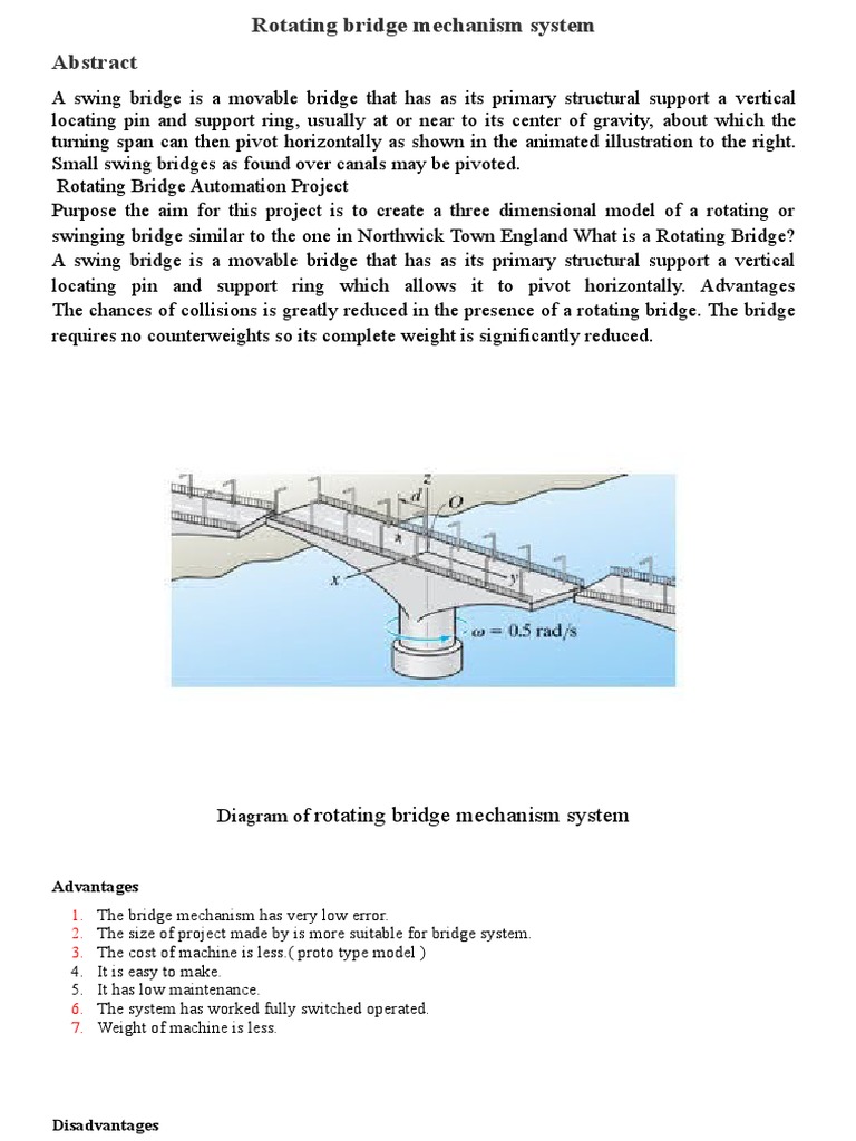 Rotating Bridge Mechanism System | PDF