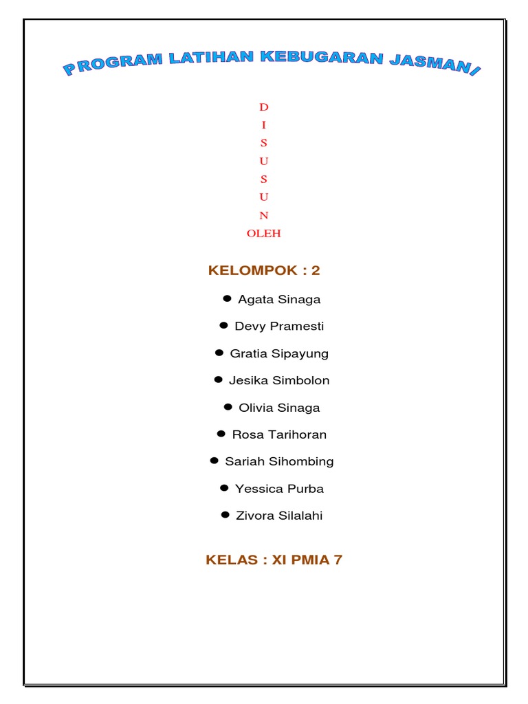 Program Latihan Kebugaran Jasmani | PDF