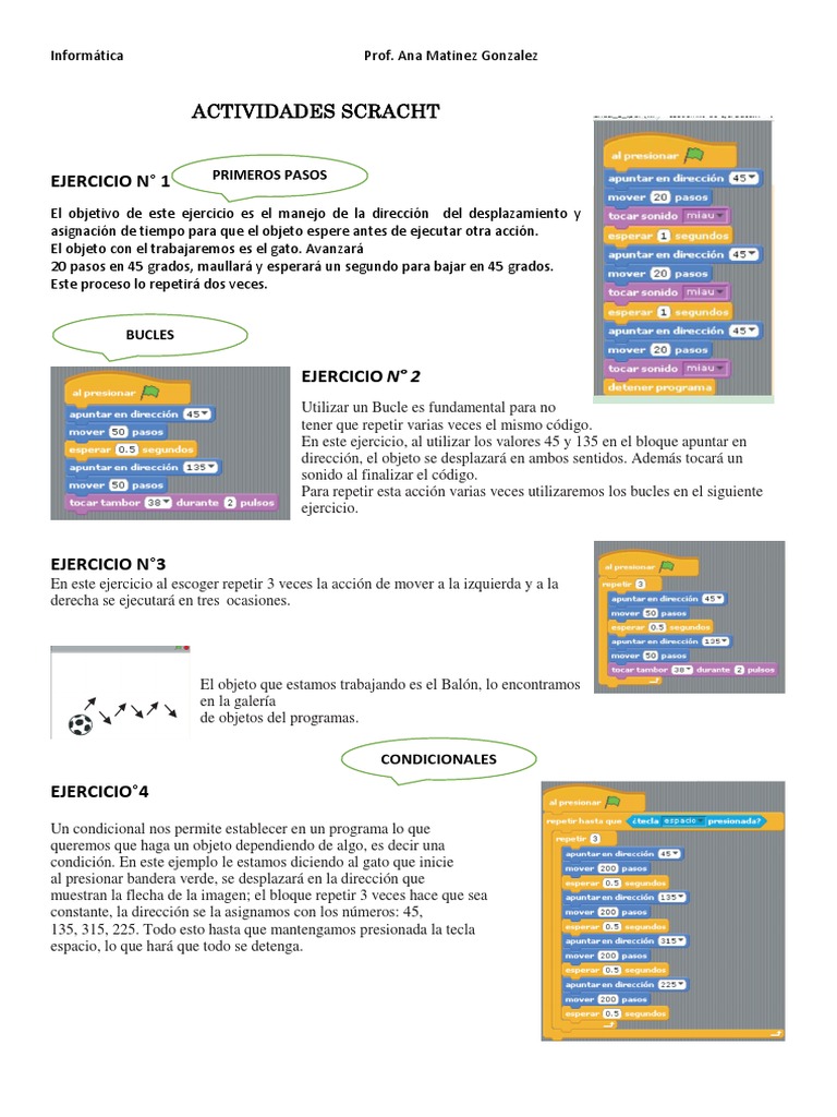 Guía Scracht | PDF | Scratch (lenguaje de programación) | Programa de computadora