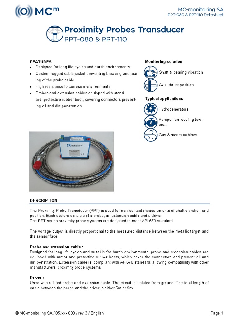 PPT-080 110 Datasheet PDF | PDF | Sensor | Electrical Engineering