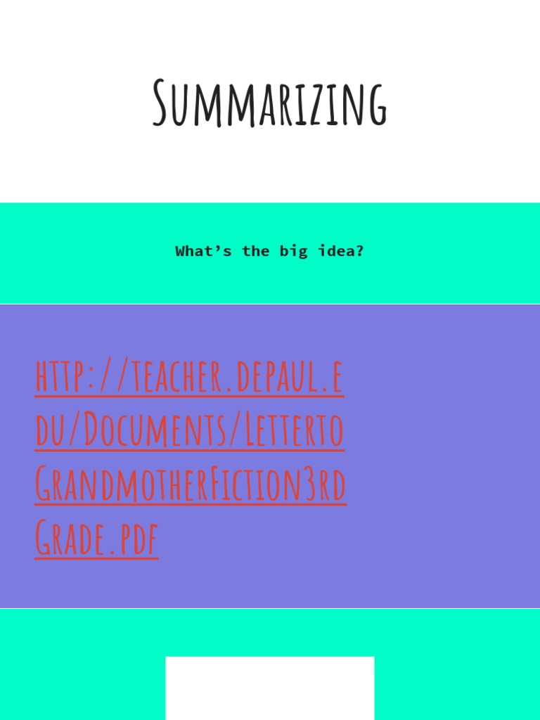 Summarizing | PDF