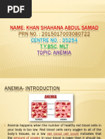 Anemia Brochure | PDF | Anemia | Blood