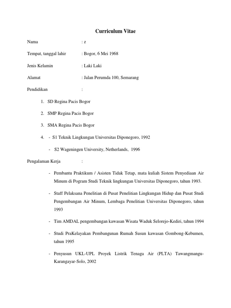 Contoh CV | PDF