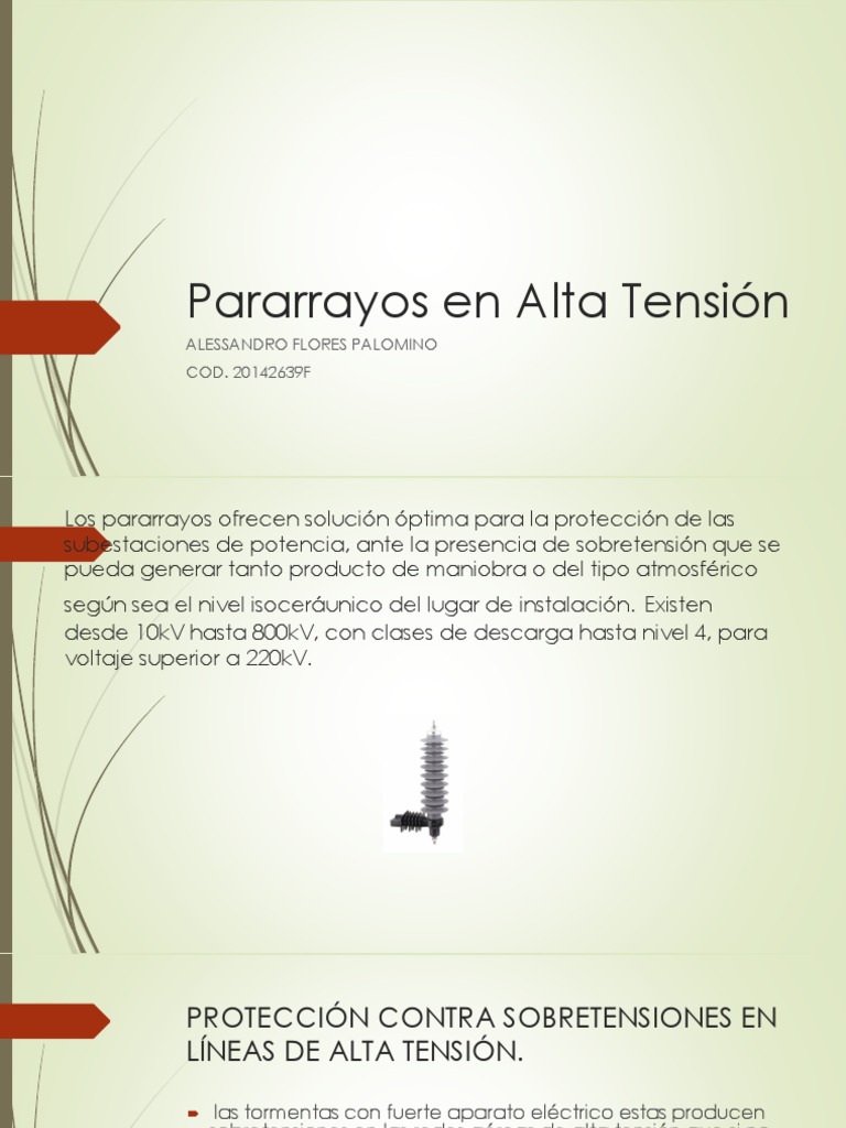 Pararrayos en Alta Tensión | PDF | Transformador | Alto voltaje