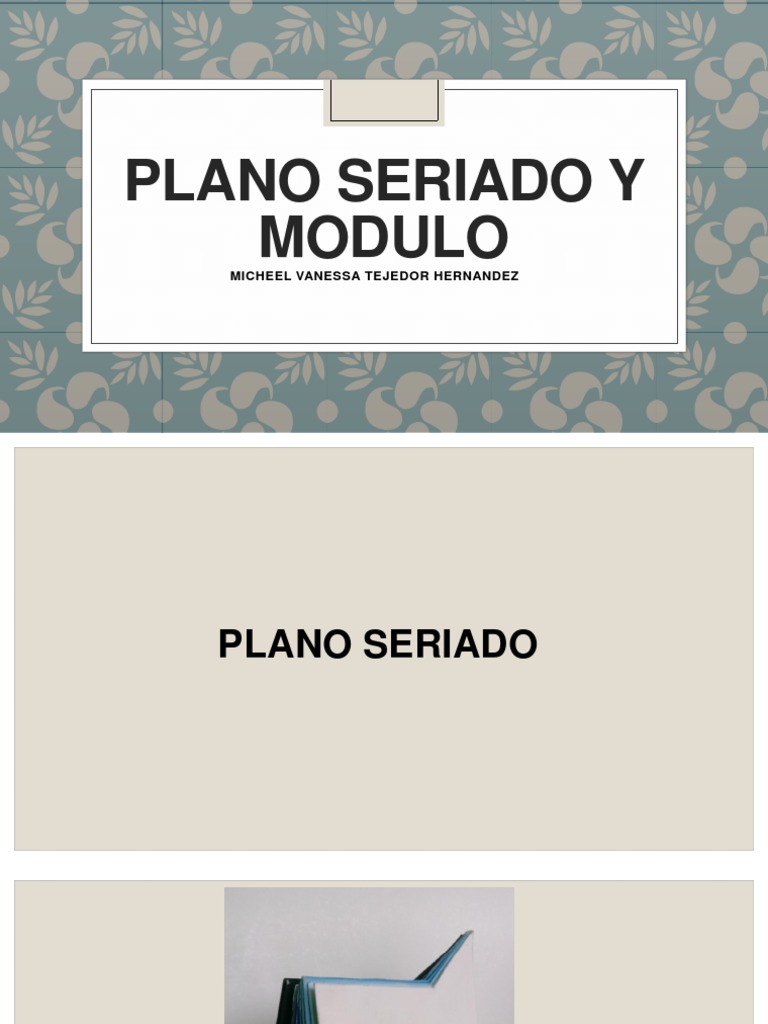 Plano Seriado y Modulo PDF | PDF