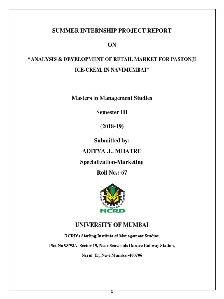 Retail Market Analysis for Pastonji Ice-Cream | PDF | Questionnaire ...