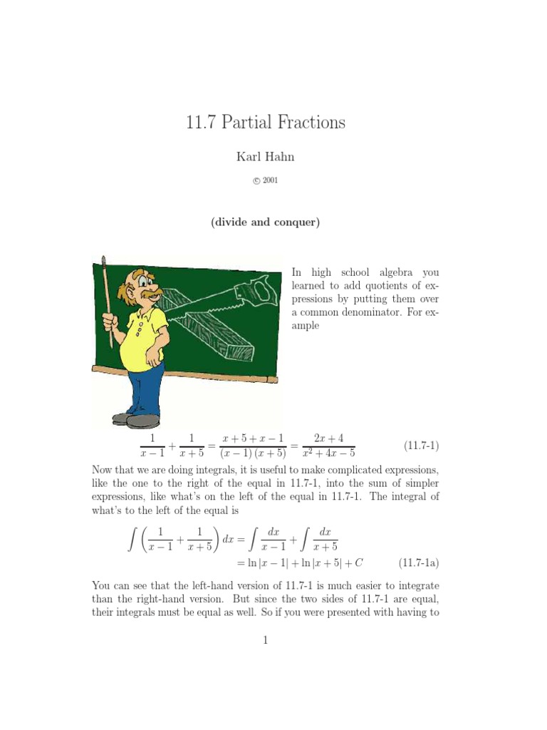 Partial Fractions | PDF | Fraction (Mathematics) | Factorization