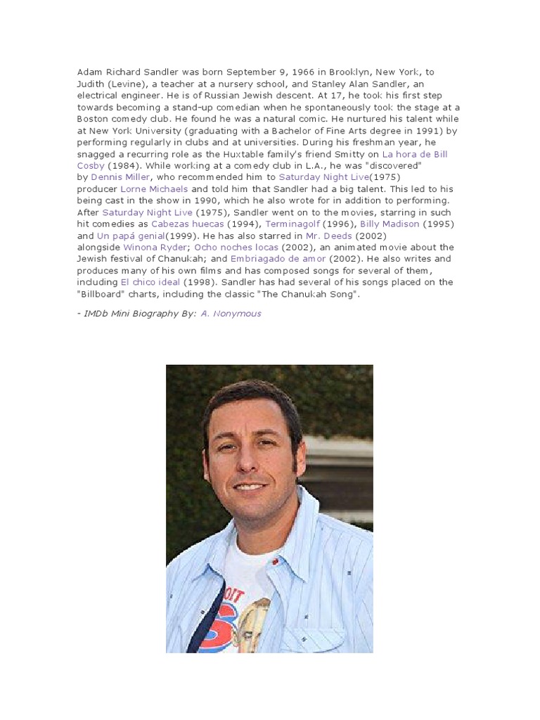 Imdb Mini Biography By:: A. Nonymous | PDF