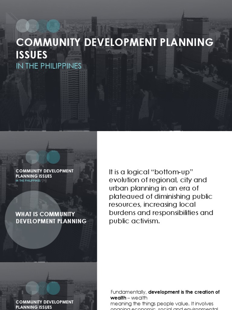 Community Development Planning Issues: in The Philippines | PDF ...