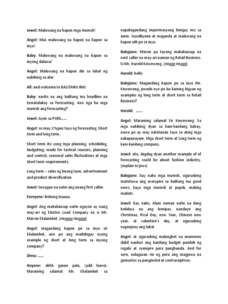 Pom BALITANG INA | PDF