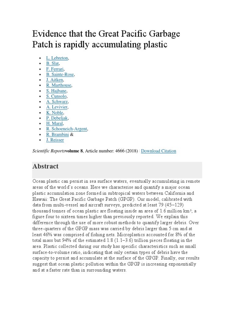 Evidence That The Great Pacific Garbage Patch Is Rapidly Accumulating ...