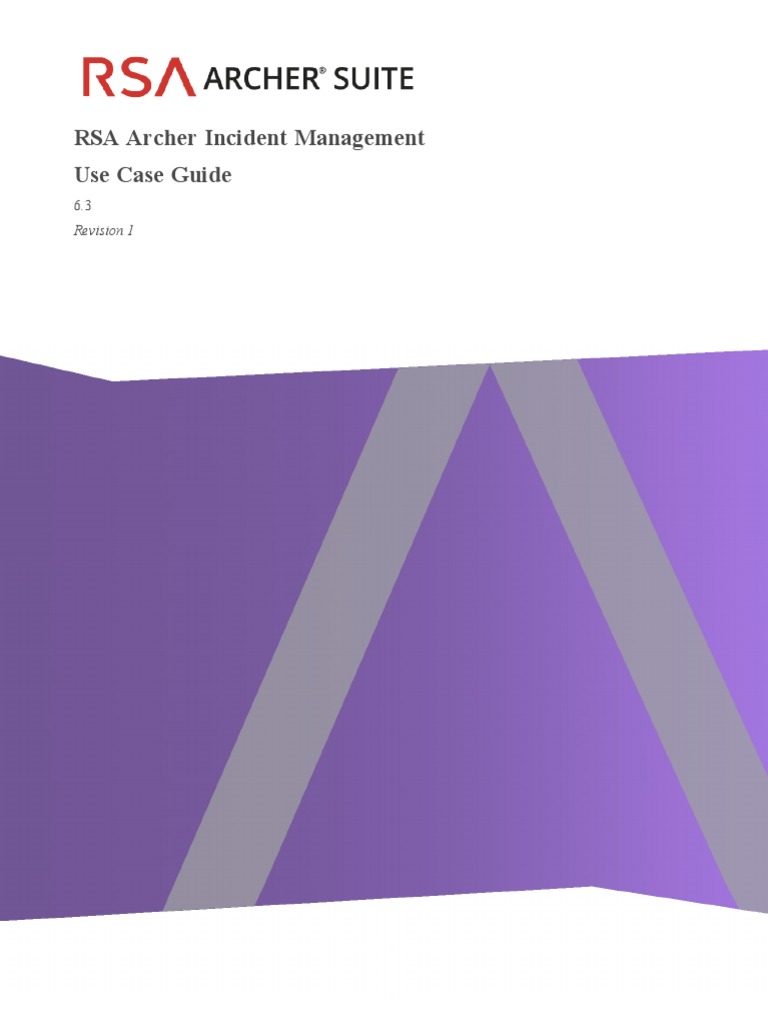 RSA Archer 6.3 Incident MGT Use Case Guide PDF | PDF | Incident ...