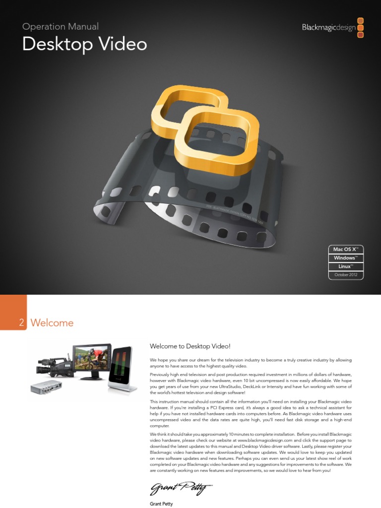 Desktop Video: Operation Manual | PDF | Video | Installation (Computer ...