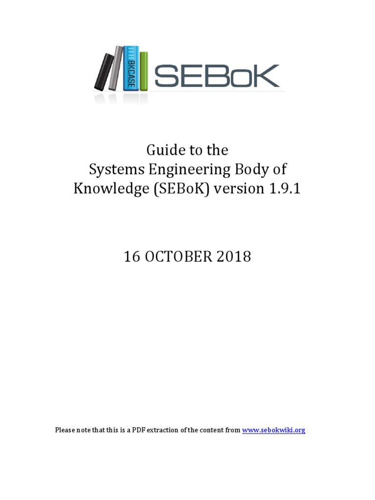 SEBoK v. 1.9.1 PDF | PDF | Systems Engineering | Product Lifecycle